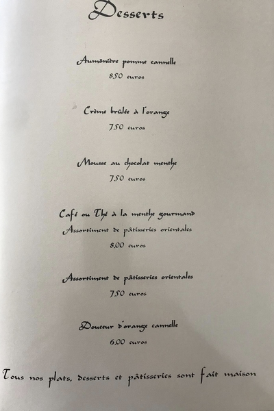 Restaurant Le Riad à Libourne - Menu et Carte
